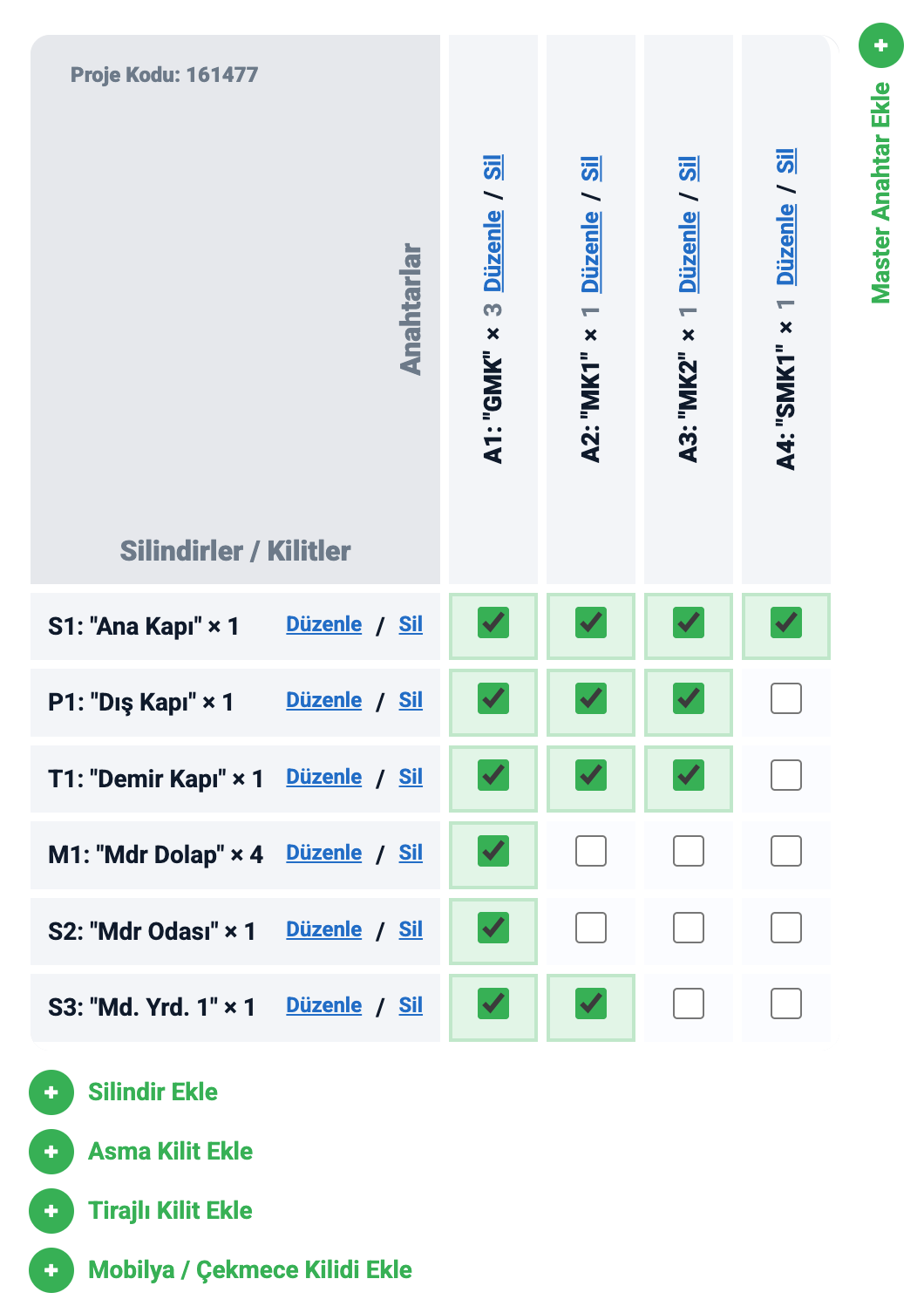 MKS MK2000 Master Anahtar Sistemi